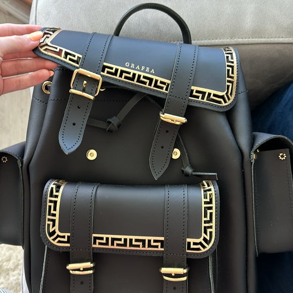 Grafea | Bags | Grafea Hari Ii Greek Black Backpack | Poshmark
